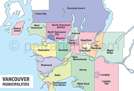 Vector Map of Vancouver and Vancouver Island - Graphic Design Portfolio